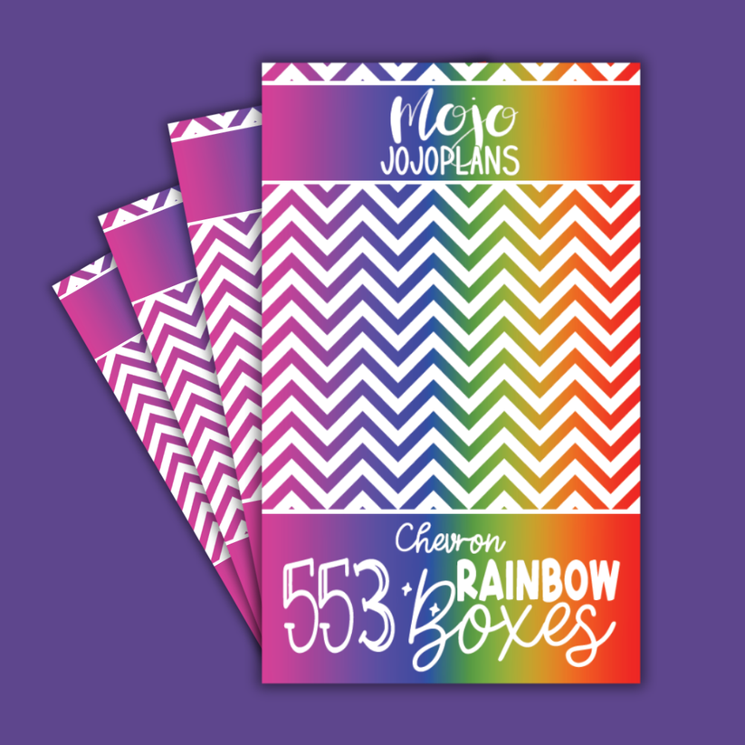 Chevron Rainbow Boxes Sticker Book – Mojo_JojoPlans