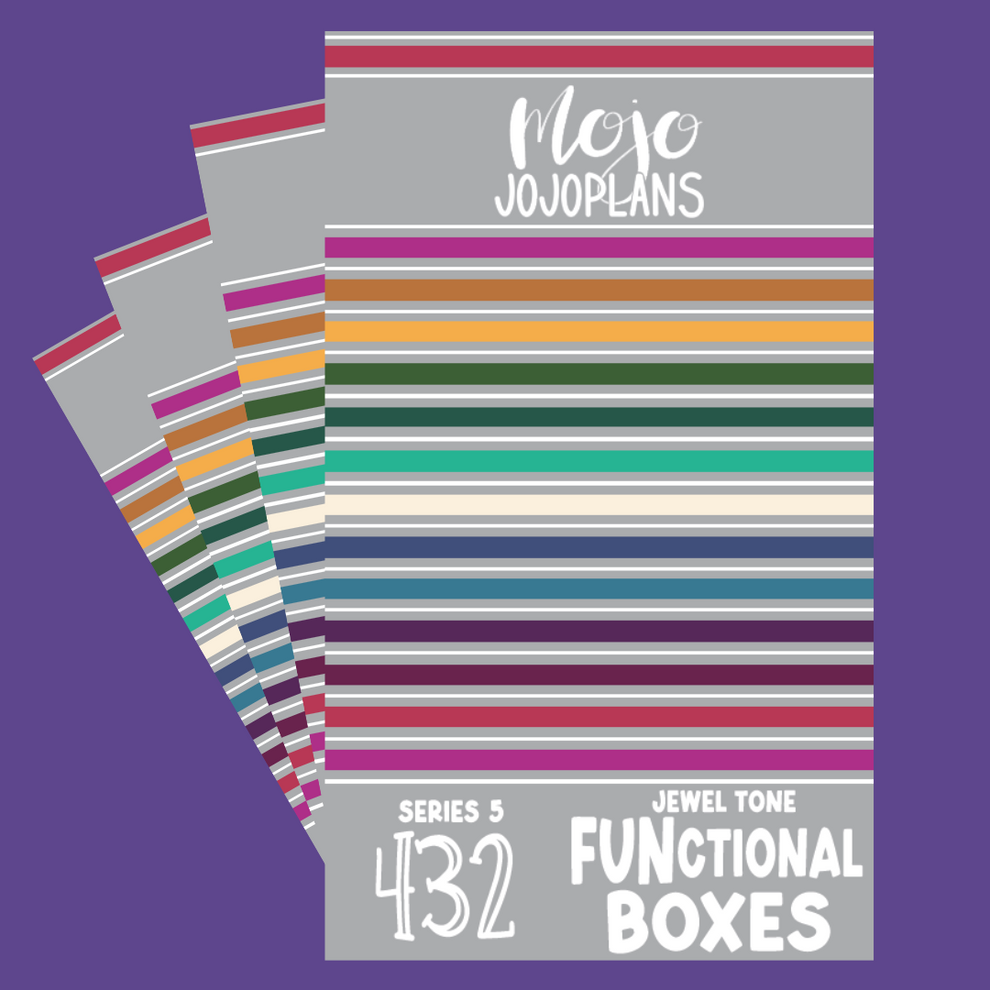 Jewel Tone Functional Boxes SERIES 5 Sticker Book – Mojo_JojoPlans