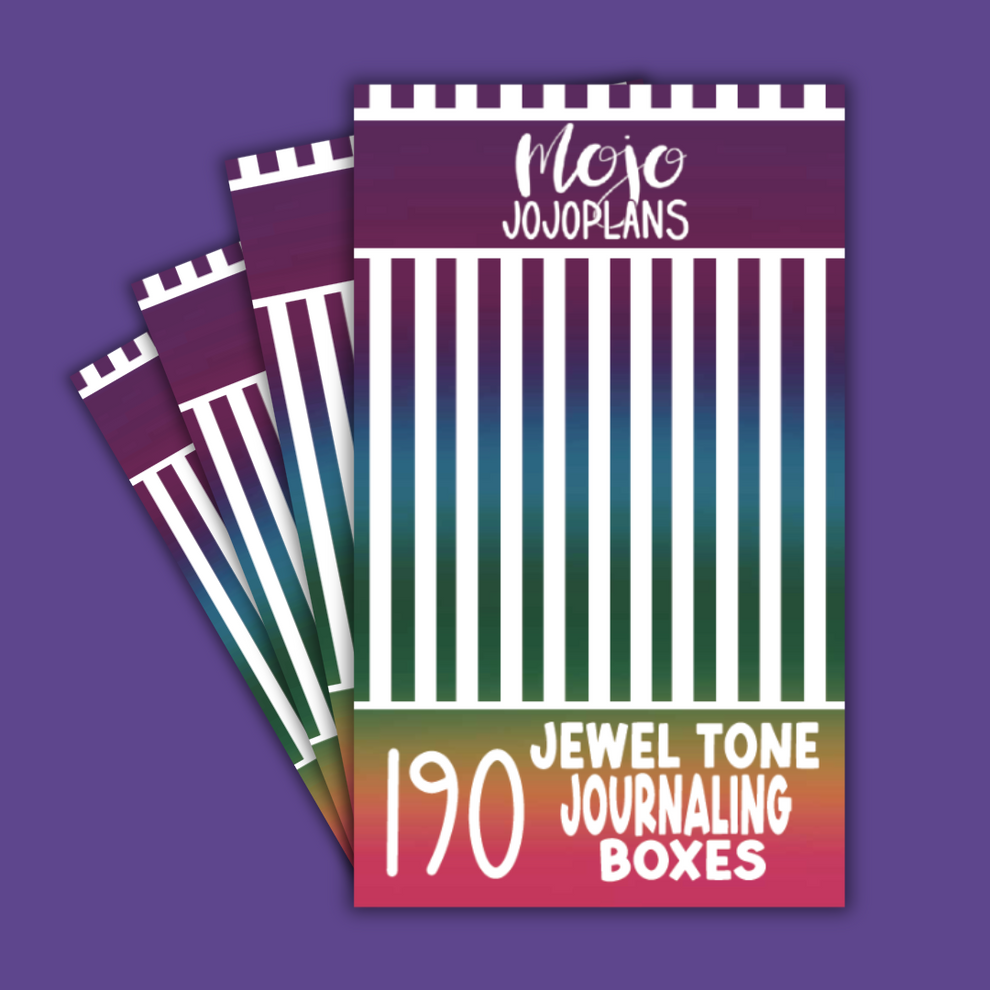 Jewel Tone Journaling Boxes Sticker Book – Mojo_JojoPlans