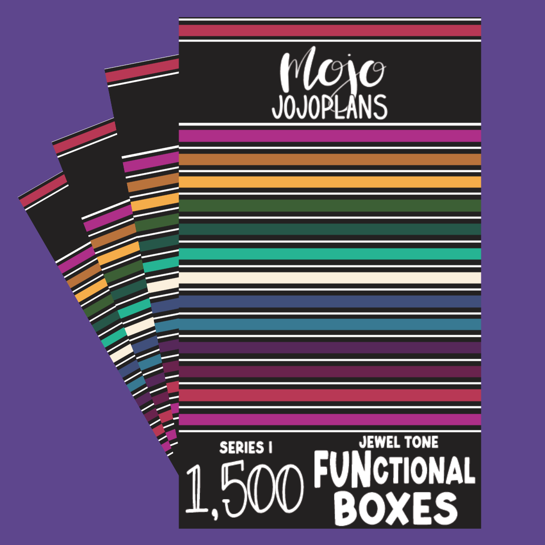 Jewel Tone Functional Boxes SERIES 1 Sticker Book – Mojo_JojoPlans