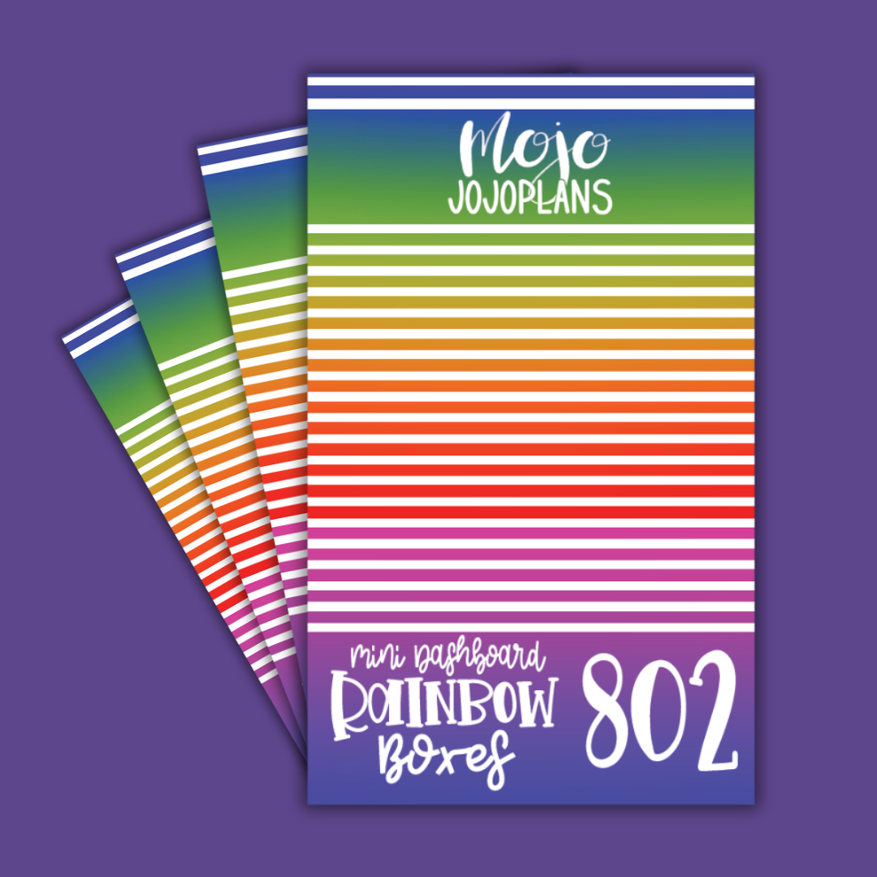 Mini Rainbow Dashboard Boxes Sticker Book – Mojo_JojoPlans