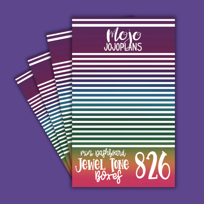 Mini Jewel Tone Dashboard Boxes Sticker Book – Mojo_JojoPlans