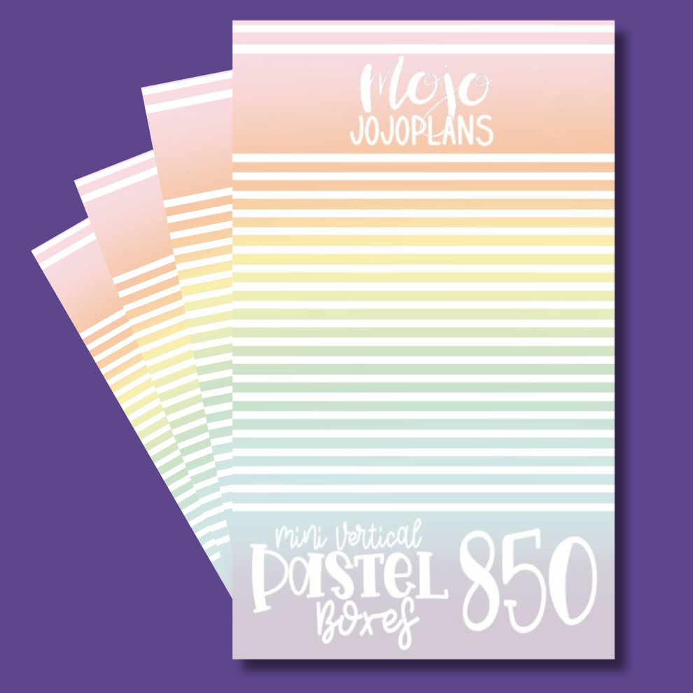 Mini Pastel Vertical Boxes Sticker Book – Mojo_JojoPlans