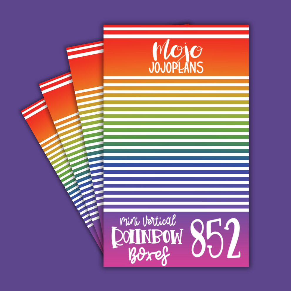 NEW Mini Rainbow Vertical Boxes Sticker Book – Mojo_JojoPlans