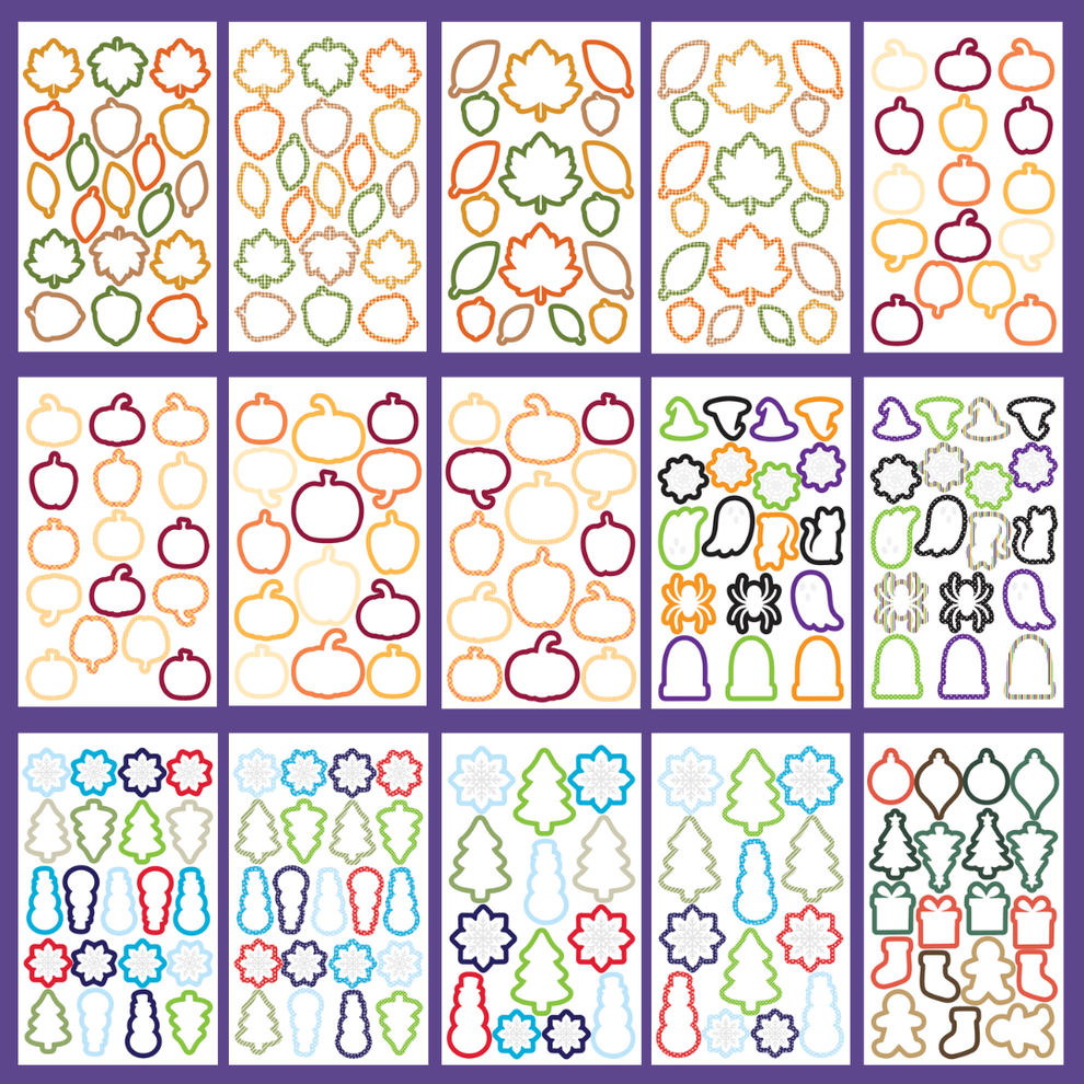 Seasonal Shapes Sticker Book – Mojo_JojoPlans