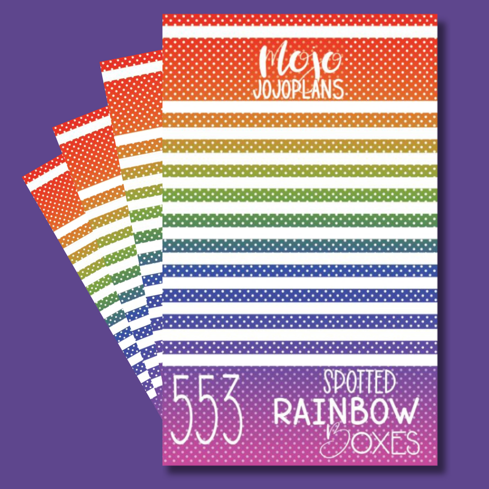 Spotted Rainbow Boxes Sticker Book – Mojo_JojoPlans