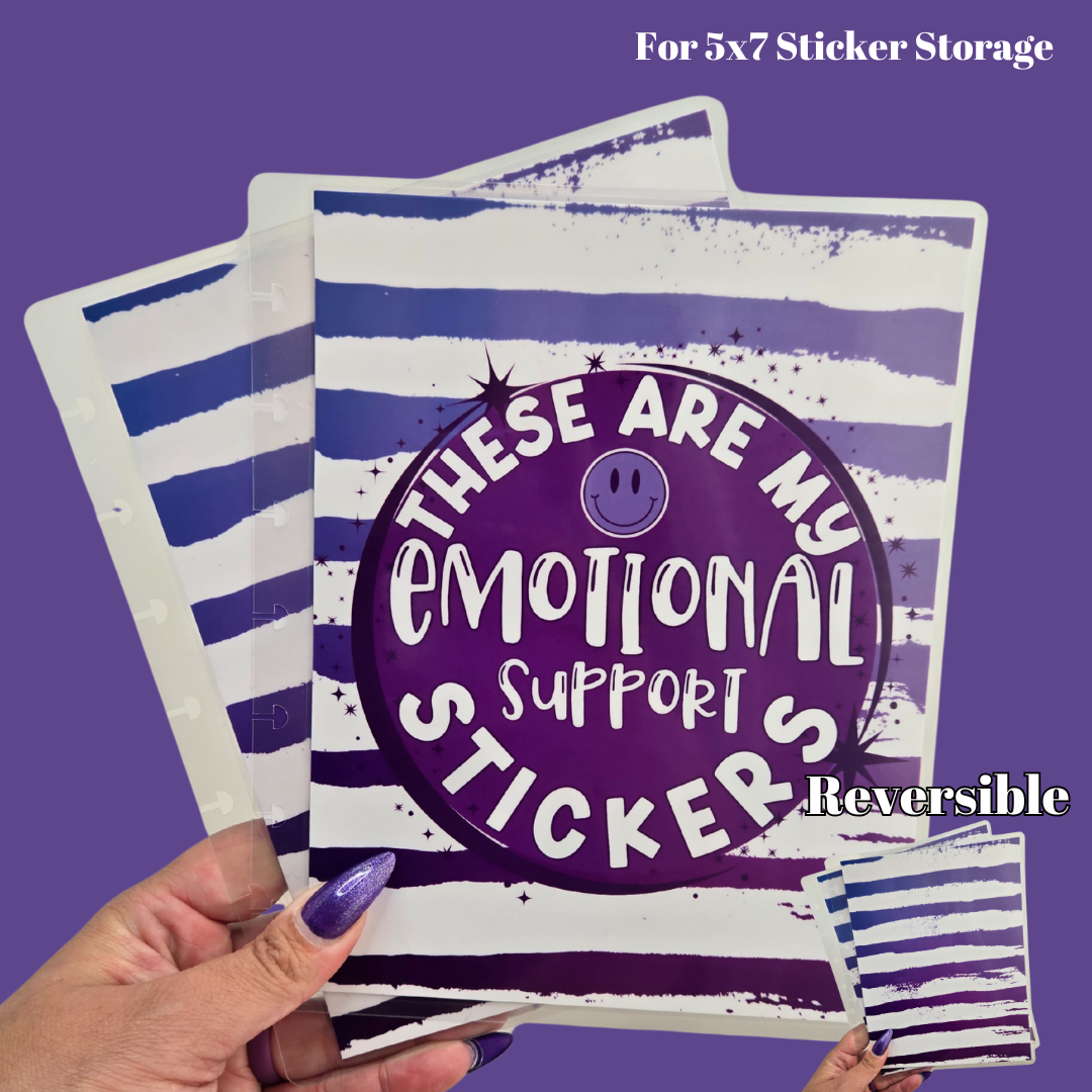 5x7 Cover Set for Sticker Storage- Emotional Support – Mojo_JojoPlans